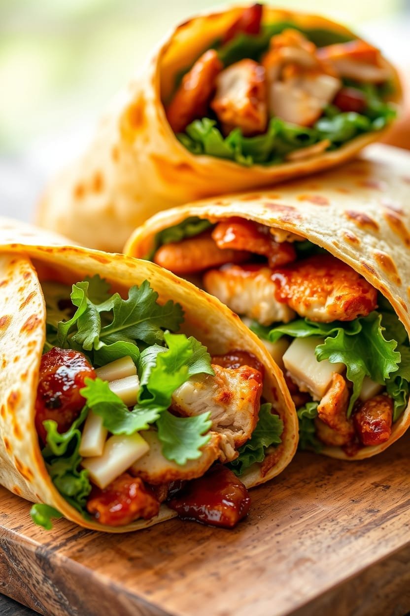 10-Minute Crispy BBQ Chicken Wraps – The Perfect Easy Lunch! - Savor ...