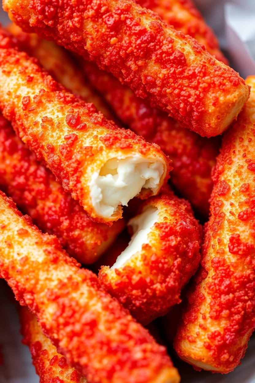 Hot Cheeto Mozzarella Sticks: The Ultimate Cheesy, Crunchy Snack Attack! - Savor & Spoon